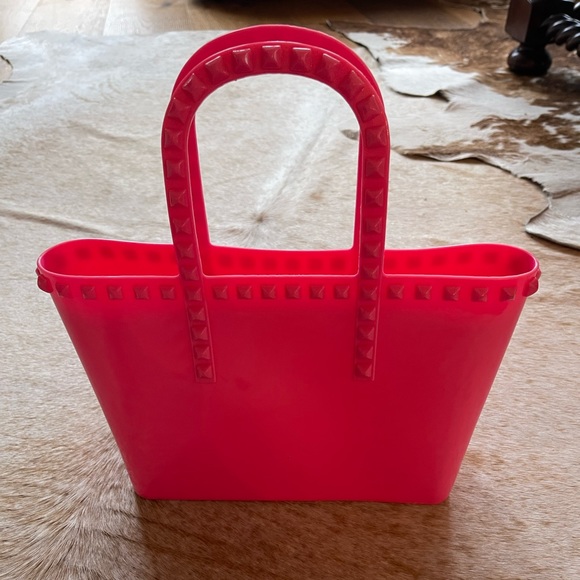 Carmen Sol | Bags | Carmen Sol Italian Jelly Micro Mini Tote Hot Pink ...